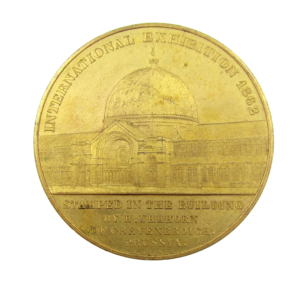 1862 International Exhibition Prince Albert Gilt Bronze Medal - By Wie ...