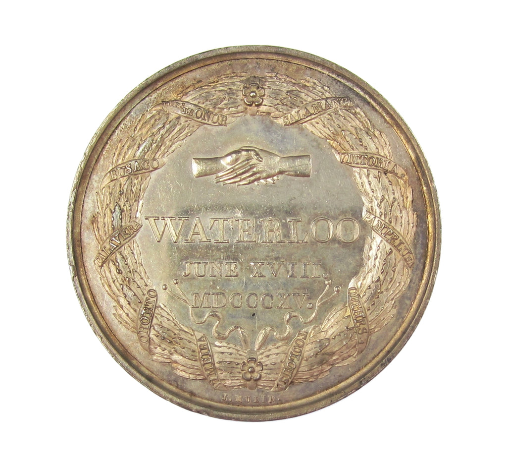 1815 Duke Of Wellington Waterloo 41mm Silver Medal - By Brenet ...
