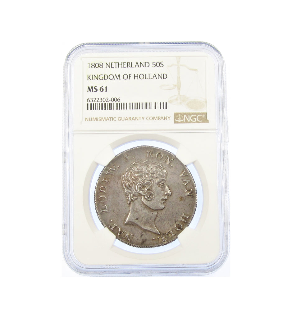 Netherlands 1808 50 Stuivers - NGC MS61 – Coopers Coins