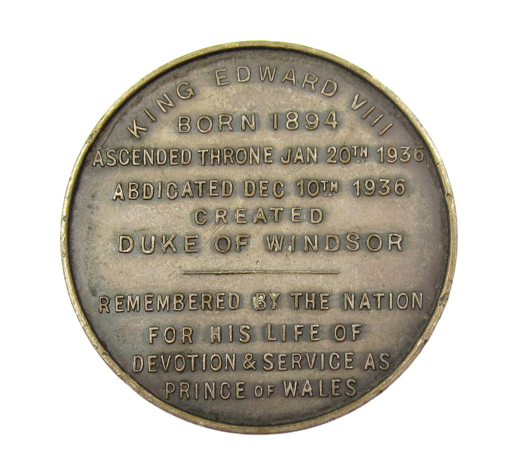 1936 Edward VIII Abdication 35mm Medal - By Gaunt – Coopers Coins