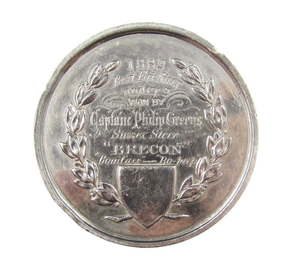 1882 Canterbury Cattle Show 51mm Silver Prize Medal – Coopers Coins