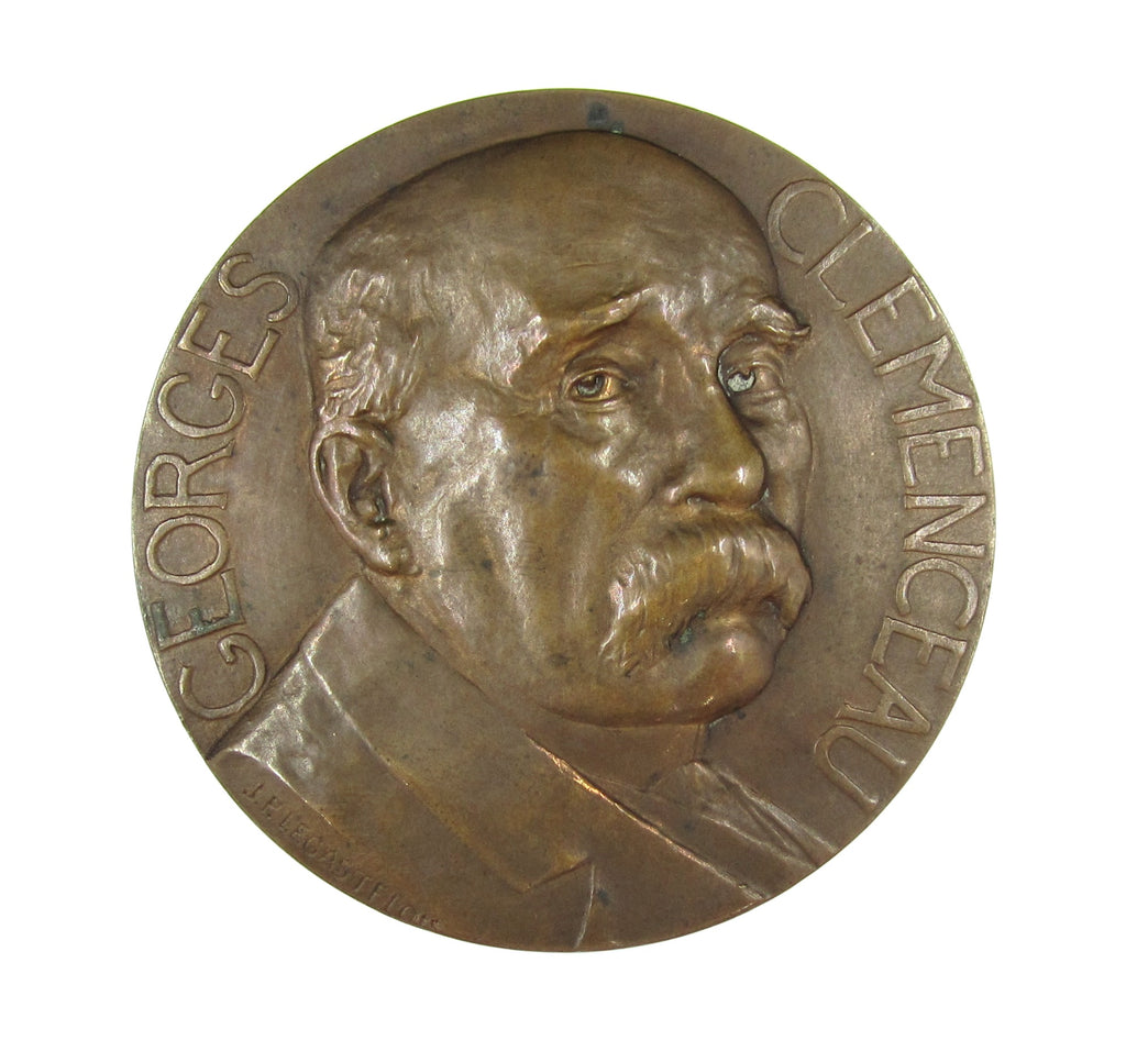France 1918 Georges Clemenceau Prime minister 68mm Medal – Coopers Coins