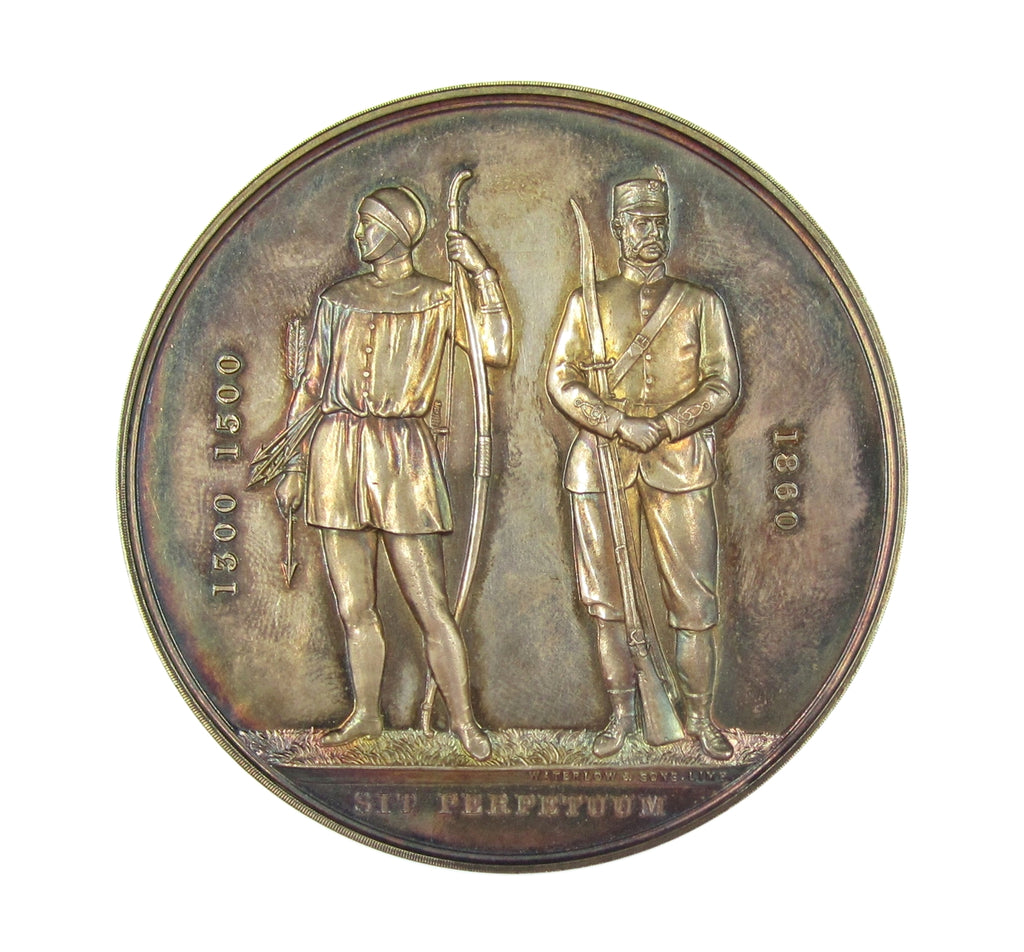 1860 National Rifle Association 57mm Silver Medal Pair - Cased ...