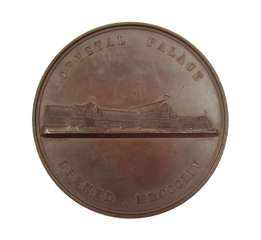 1854 Crystal Palace 'Paxton' 64mm Bronze Medal - By Wyon – Coopers Coins