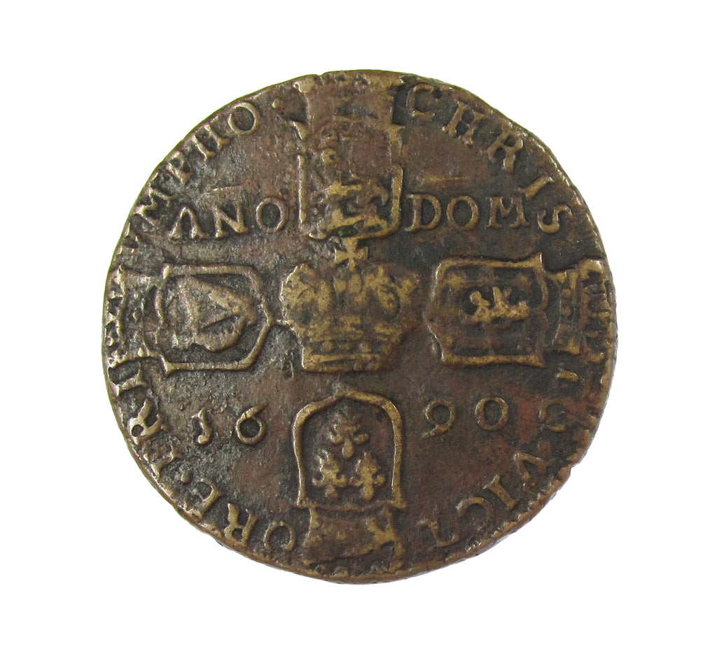 Ireland James II 1690 Gunmoney Crown - NVF – Coopers Coins