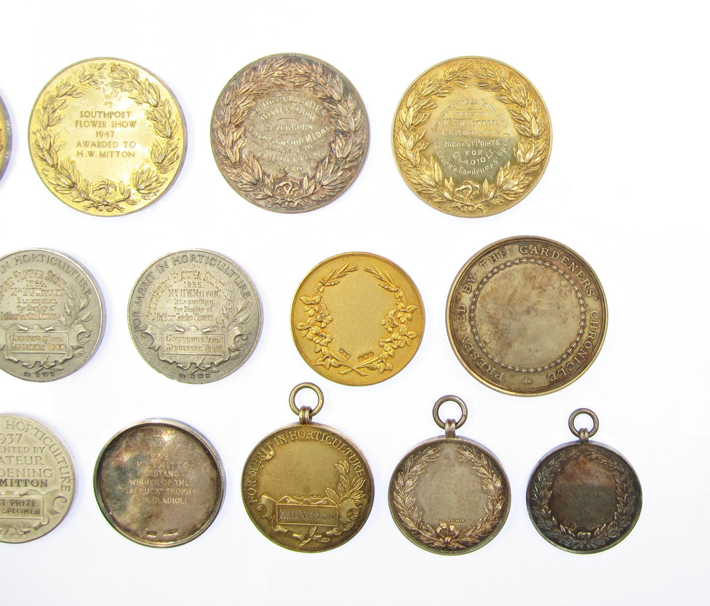 1934-1952 Group of 15 x Horticultural Silver Prize Medals – Coopers Coins