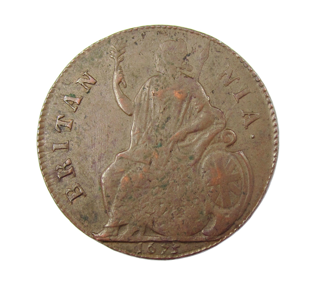 Charles II 1673 Halfpenny - GVF – Coopers Coins