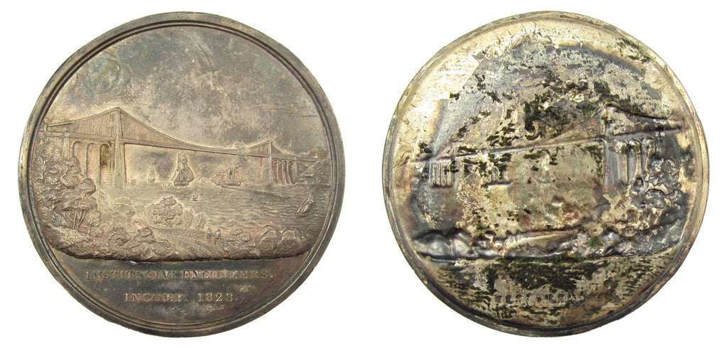 1828 Institution Of Civil Engineers Telford Cliche Medal Pair - By Wyo ...