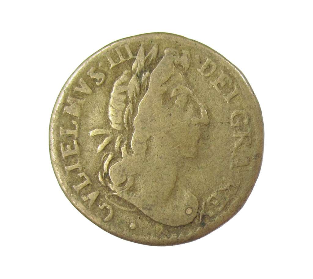 1694-1702 William III Brass Half Guinea Coin Weight – Coopers Coins